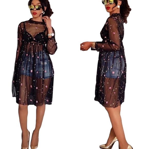 Dresses | Mesh Sheer Dress | Poshmark